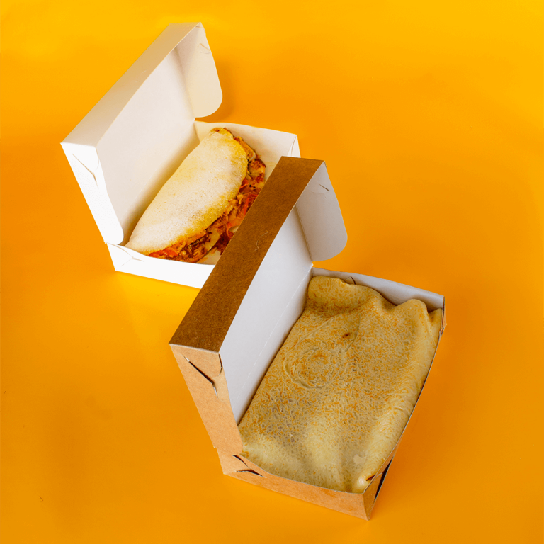 Caixa para Crepe Delivery - M1 18x11x3,5 cm Kraft (50 unidades ...