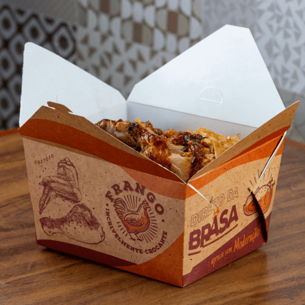 Caixa para Frango Assado / Frito - G (50 unidades) - Olimax Embalagens ...